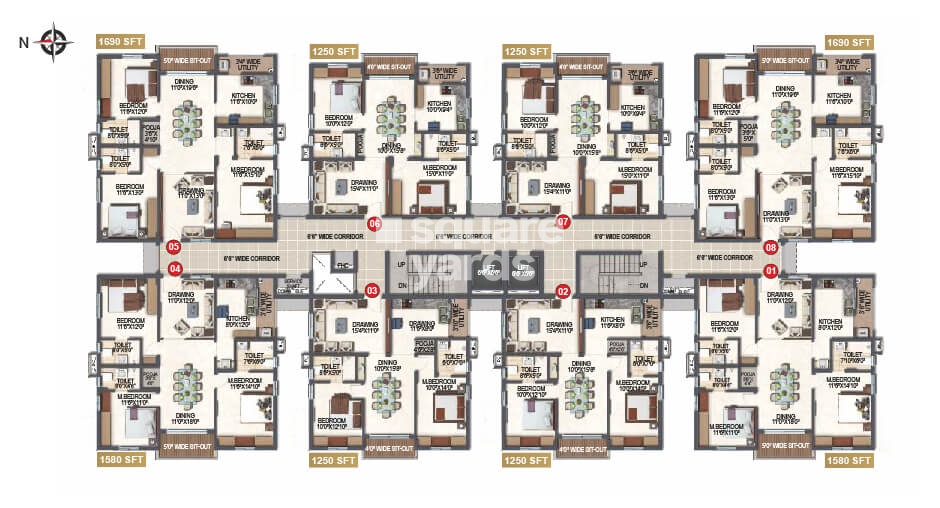 Vertex Premio in Hydernagar, Hyderabad @ 68.90 Lac - Floor Plans ...