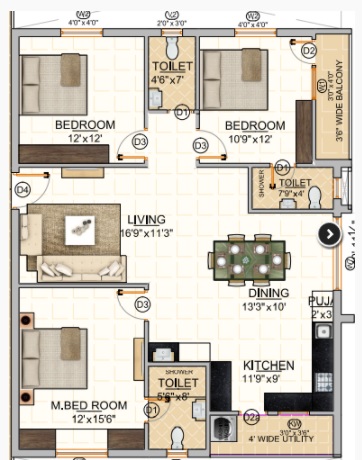 Amrutha Sangam in Kompally, Hyderabad @ Price on Request - Floor Plans ...