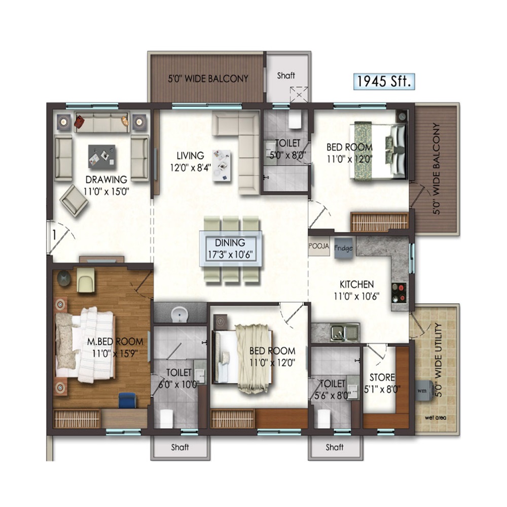 Bridge Paramount Floor Plans - Padmarao Nagar, Hyderabad