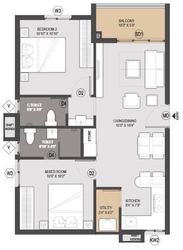 Golden Kalpavriksha in Bahadurpally, Hyderabad @ 27.45 Lac | Price List ...