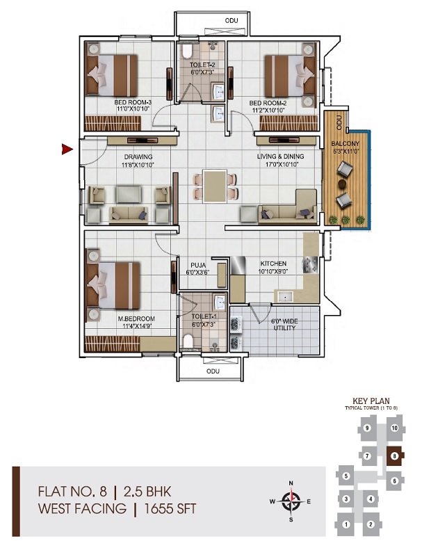 My Home Vipina Floor Plans - Tellapur, Hyderabad