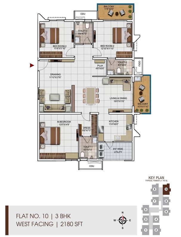 My Home Vipina Floor Plans - Tellapur, Hyderabad