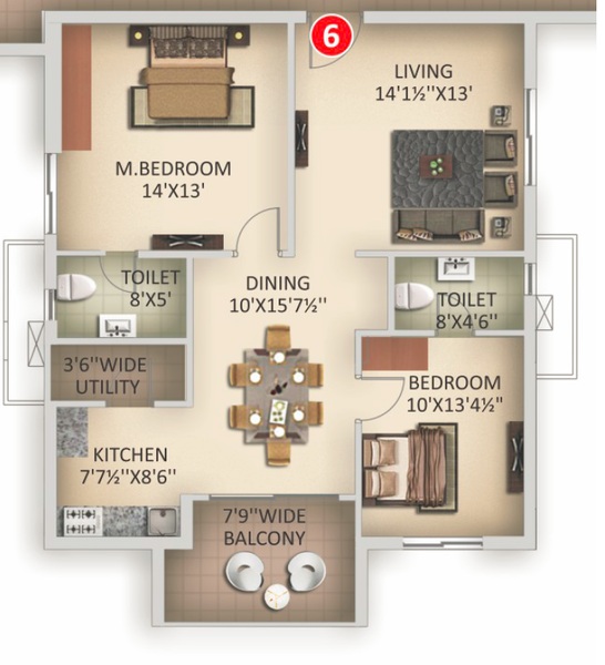 Rami Reddy Tower in Manikonda, Hyderabad @ 61.63 Lac | Price List ...