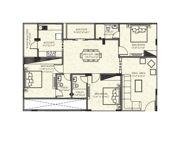 UDB Indus Floor Plans - Mansarovar, Jaipur