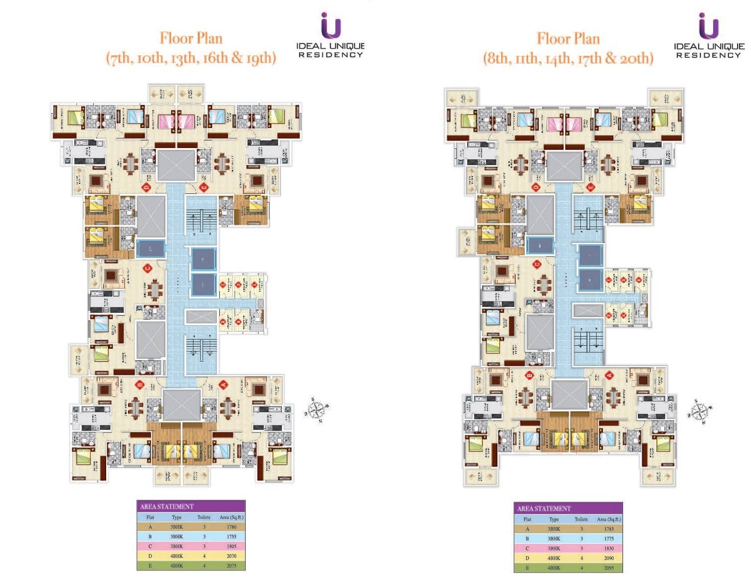 Ideal Unique Residency in Hatibagan, Kolkata @ 1.14 Cr - Floor Plans ...