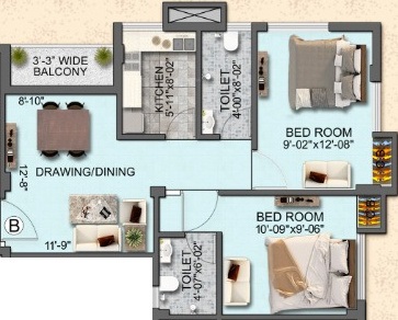 KS Balaji Floor Plans - Haltu, Kolkata