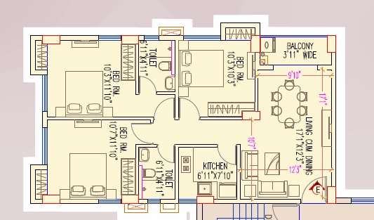 Natural City Birati Floor Plans - Birati, Kolkata