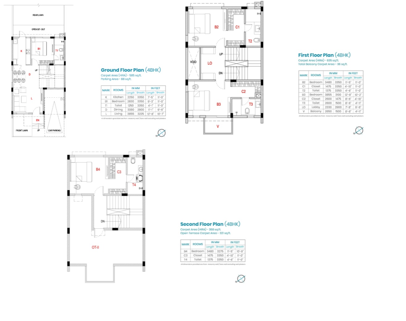 Primarc Aura Villas Floor Plans - Mankundu, Kolkata