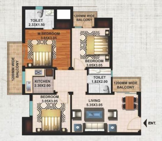 Excella Kutumb Floor Plans - Sultanpur Road, Lucknow