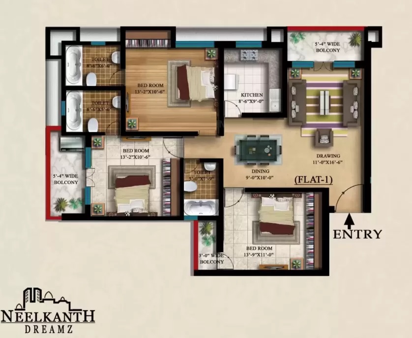 Neelkanth Dreamz Floor Plans - Raebareli Road, Lucknow