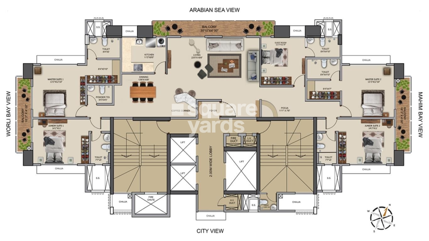 Avighna Nishika Elysium in Worli, Mumbai @ 75.00 Cr - Floor Plans ...