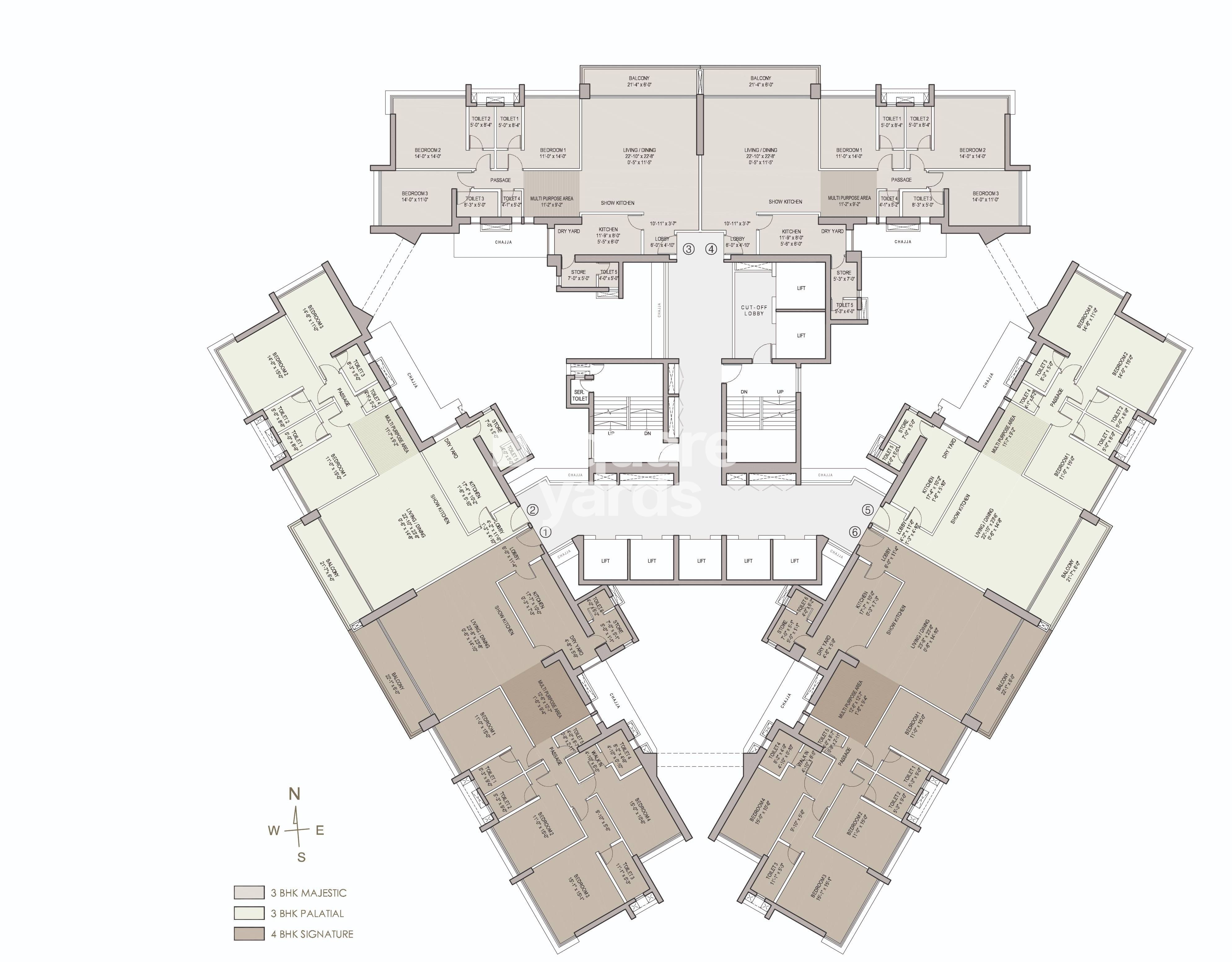 Oberoi Elysian Tower A in Goregaon East, Mumbai @ 6.05 Cr - Floor Plans ...