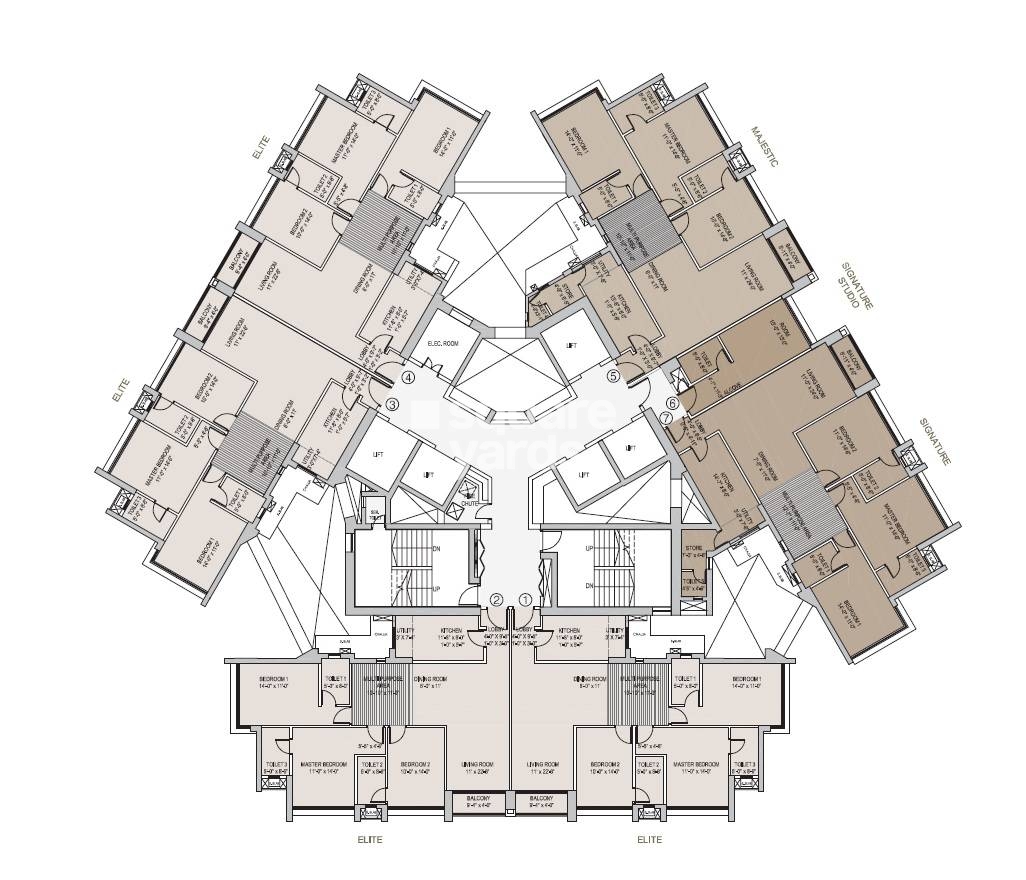 Oberoi Sky City in Borivali East, Mumbai @ 3.71 Cr - Floor Plans ...