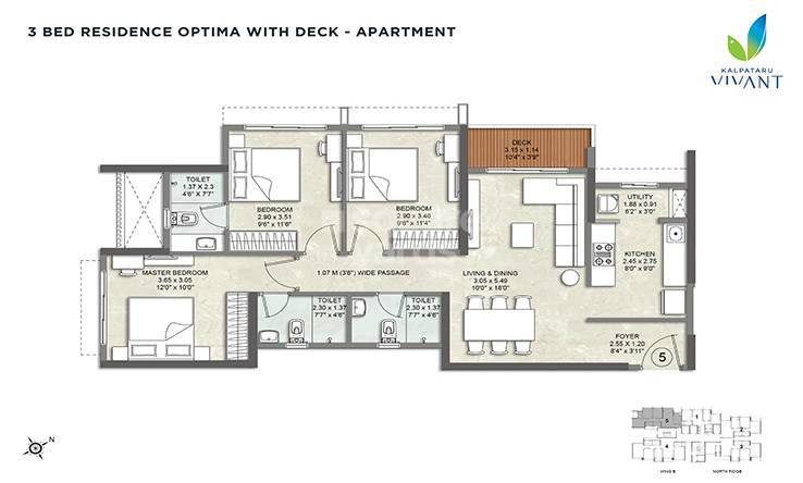 Kalpataru Vivant in Jogeshwari East, Mumbai @ 1.49 Cr - Floor Plans ...