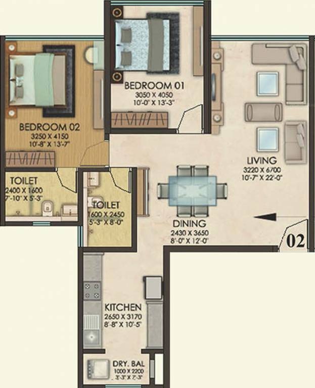 Kanakia Spaces Paris in Bandra East, Mumbai @ 3.56 Cr | Price List ...