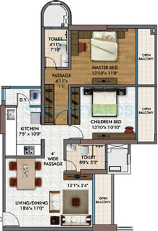 RNA Corp Palazzo Floor Plans - Kandivali West, Mumbai