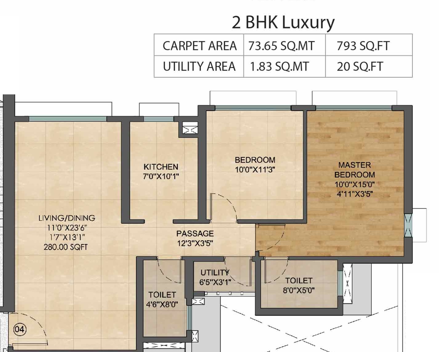 Rental 2 Bedroom 793 Sq.Ft. Apartment in Runwal Bliss, Kanjurmarg East ...