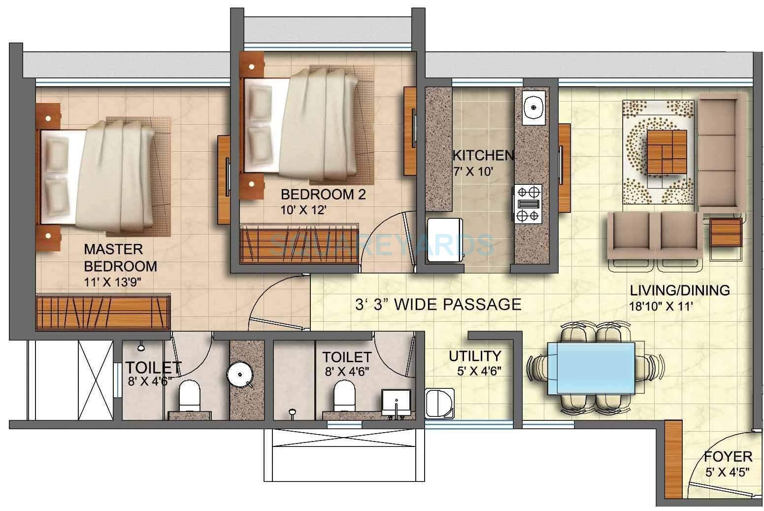 Runwal Forests in Kanjurmarg West, Mumbai @ 1.10 Cr - Floor Plans ...
