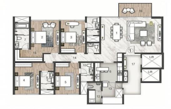 Rustomjee Paramount Floor Plans - Khar West, Mumbai