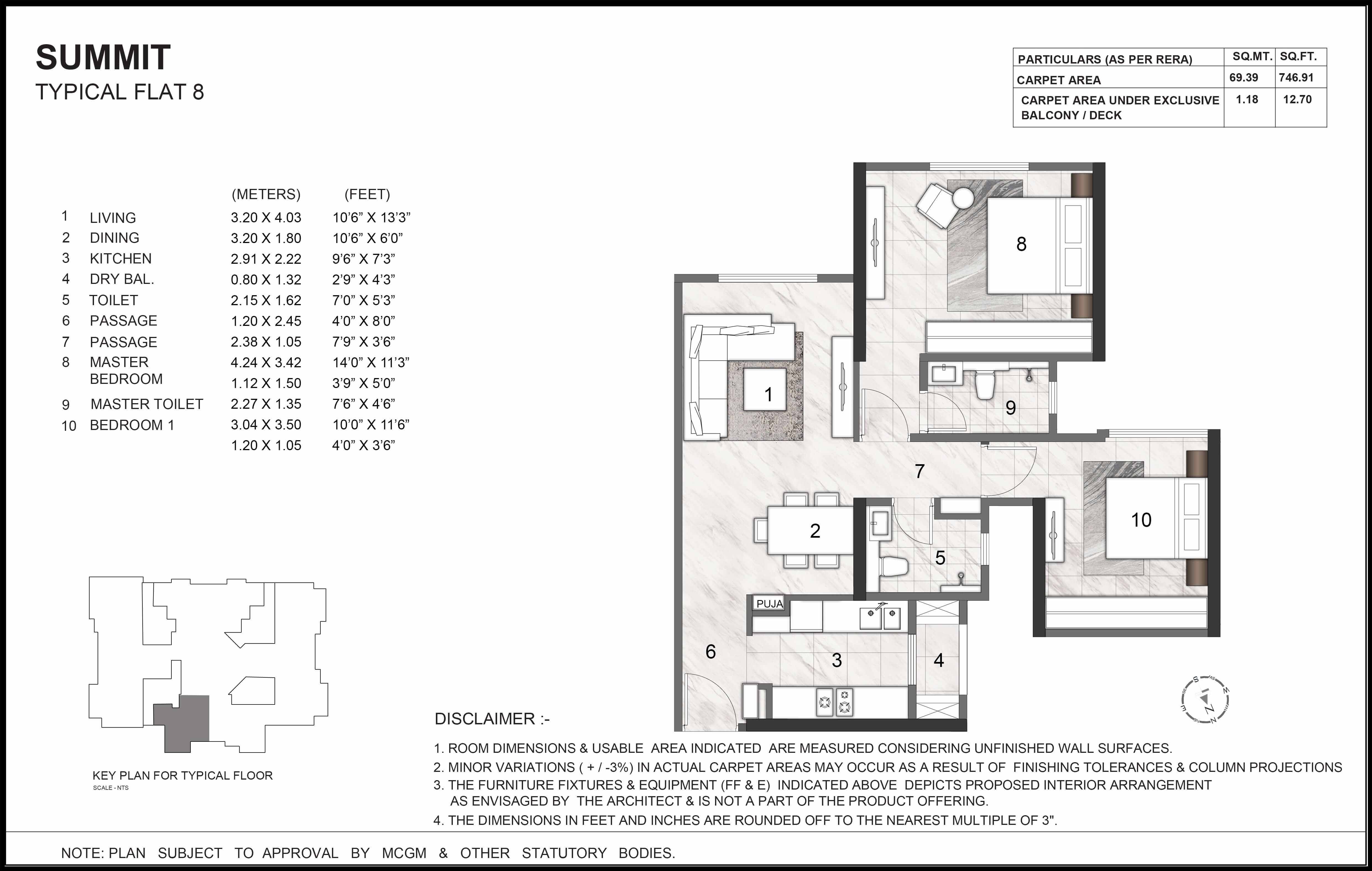 Rustomjee Summit Floor Plans - Borivali East, Mumbai