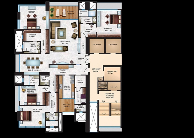 Sumer Trinity Vertical Floor Plans - Prabhadevi, Mumbai