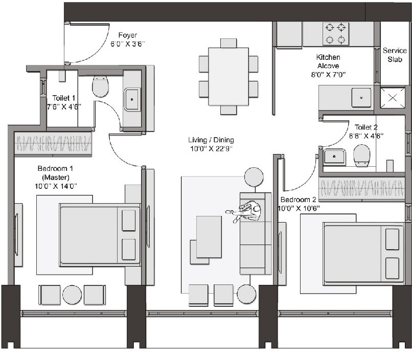 Transcon Triumph Tower 2 in Andheri West, Mumbai @ 1.26 Cr - Floor ...