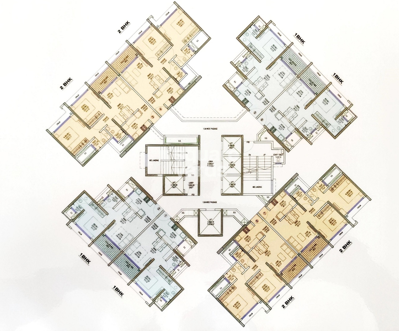 Raheja Solaris in Juinagar, Navi Mumbai @ 75.00 Lac - Floor Plans ...