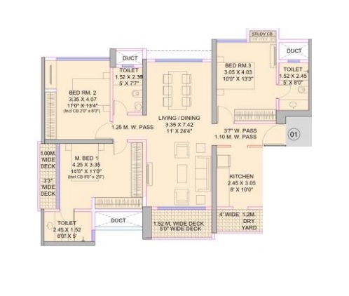 Raheja Solaris Floor Plans - Juinagar, Navi Mumbai