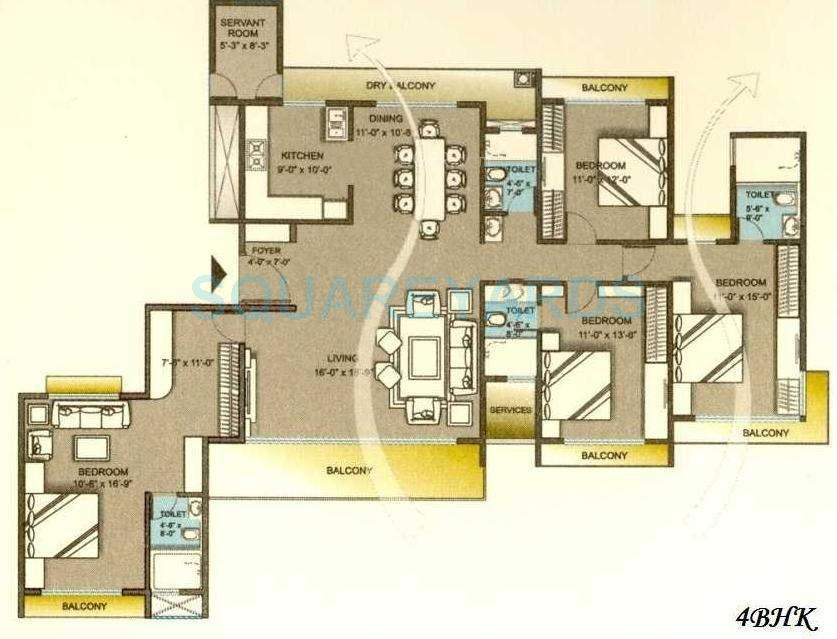 Sunteck Signia Oceans in Ghansoli, Navi Mumbai @ 1.69 Cr - Floor Plans ...