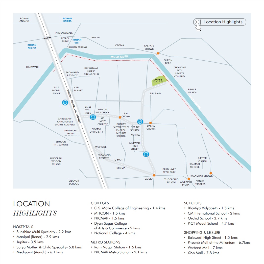Rohan Ekam in Balewadi, Pune @ 1.28 Cr - Floor Plans, Location Map ...