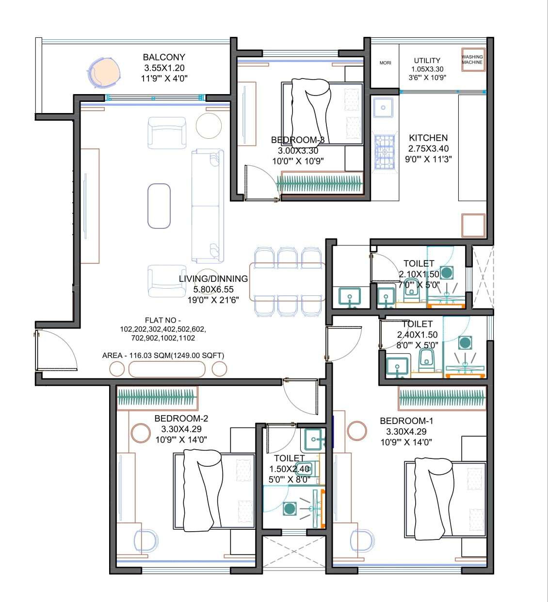 Balwadkar Marqis Floor Plans - Balewadi, Pune