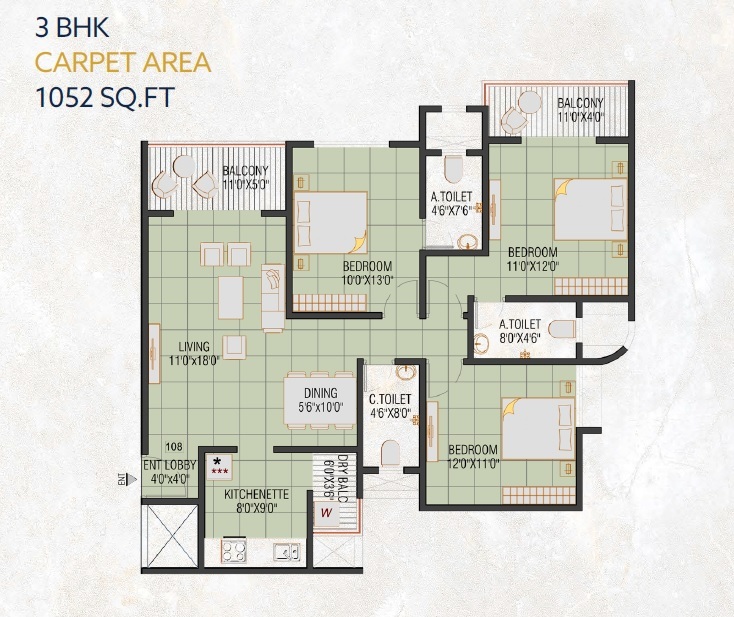 Garve Eastern River Residency Floor Plans - Pimple Saudagar, Pune