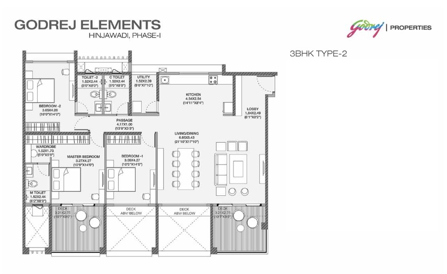 Rental 3 Bedroom 950 Sq.Ft. Apartment in Godrej Elements, Hinjewadi ...