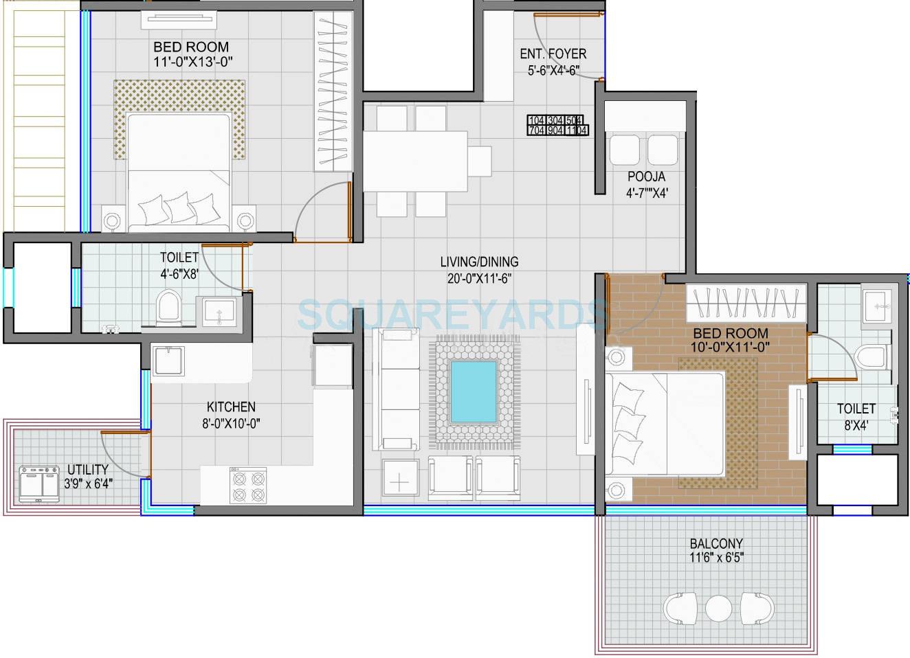 Goel Ganga Aurum Park Floor Plans - Tathawade, Pune