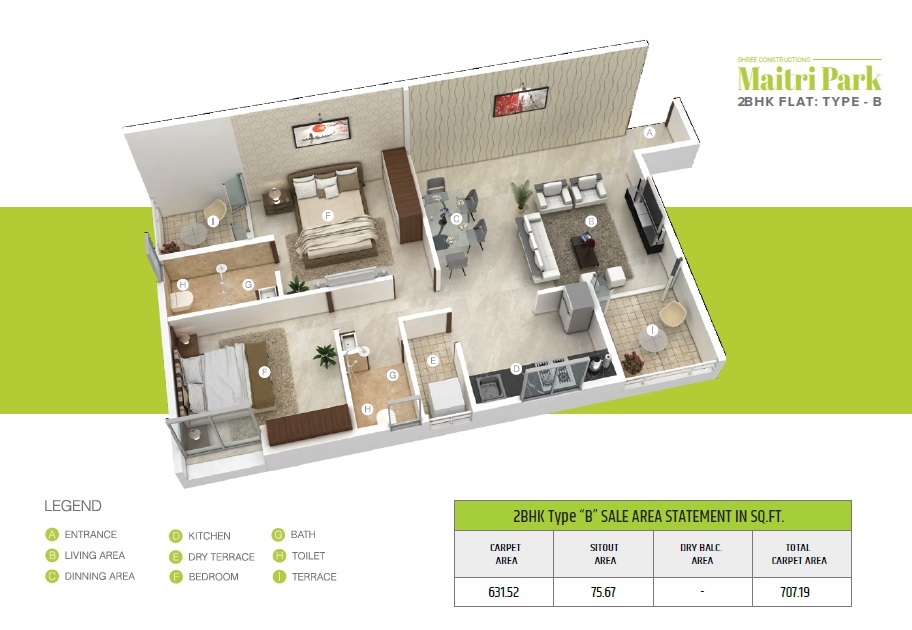 Shree Maitri Park Floor Plans - Bhugaon, Pune