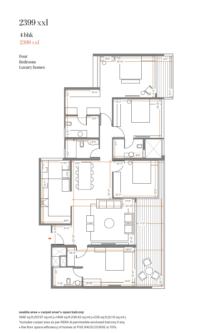 Skyi 5 Racecourse Floor Plans - Wanowrie, Pune
