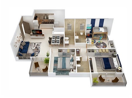 Tulip Infinity World Floor Plans - Punawale, Pune