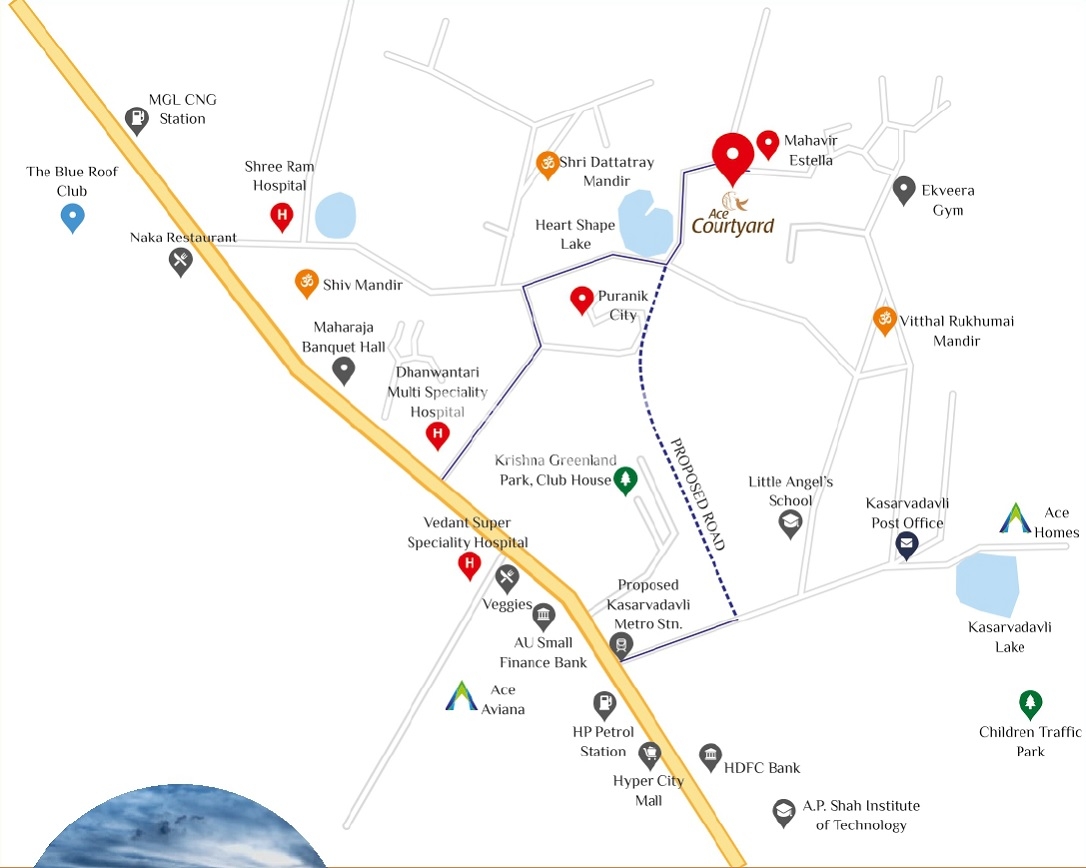 Ace Courtyard in Ghodbunder Road, Thane @ 42.95 Lac - Floor Plans ...