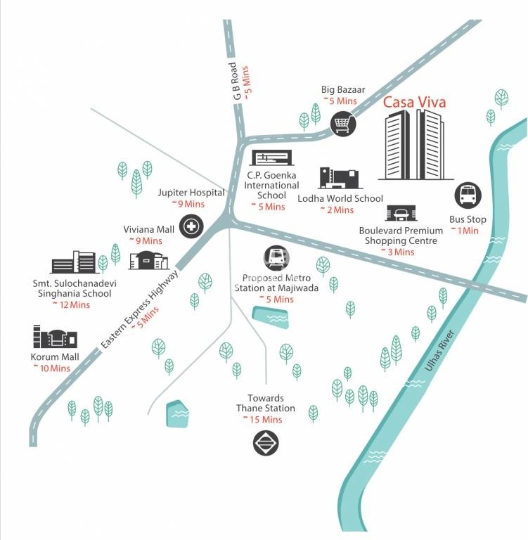 Lodha Majiwada Tower 1 in Majiwada, Thane @ 80.16 Lac - Floor Plans ...