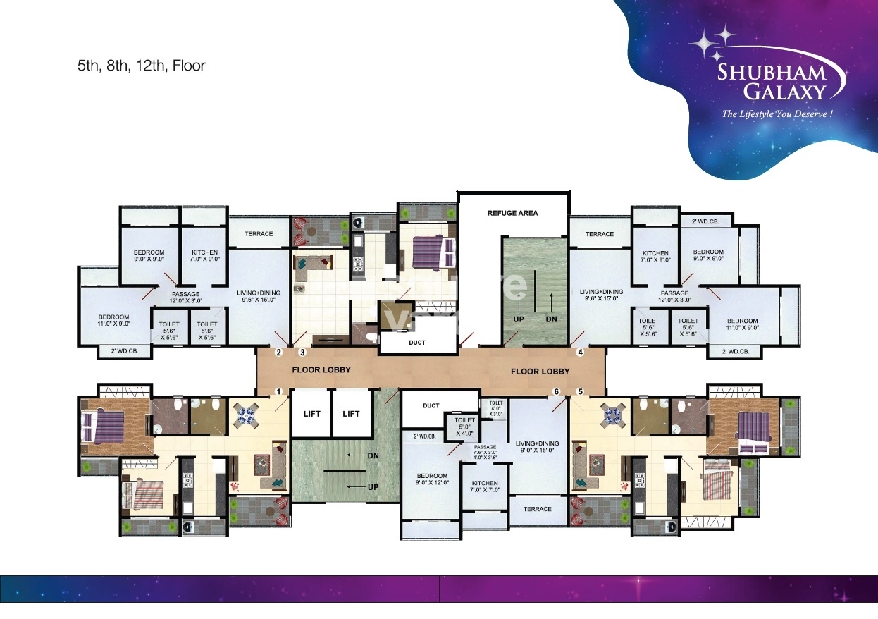 Shubham Galaxy in Dombivli East, Thane @ 43.37 Lac - Floor Plans ...