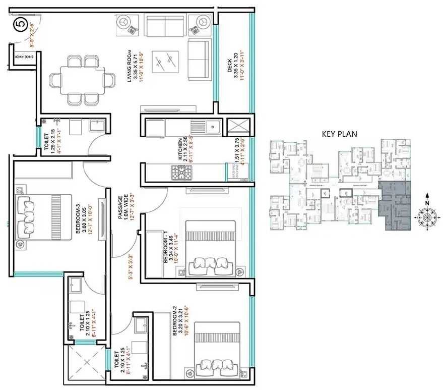 Lakhani Empire Heritage in Panch Pakhadi, Thane @ 1.97 Cr - Floor Plans ...