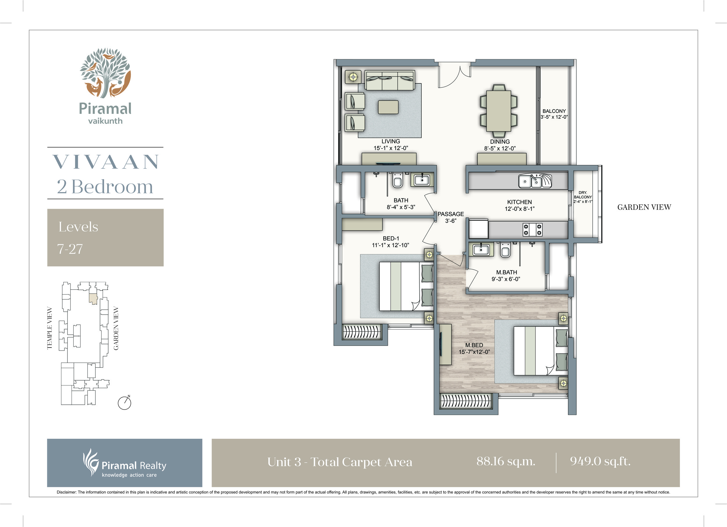 Rental 2 Bedroom 949 Sq.Ft. Apartment in Piramal Vaikunth, Balkum Thane ...