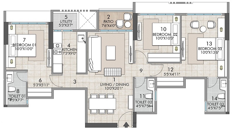 Rustomjee La Vie Floor Plans - Majiwada, Thane