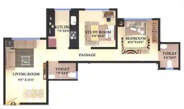 Samrin Changuna Aangan in Khardipada, Thane @ 27.47 Lac - Floor Plans ...