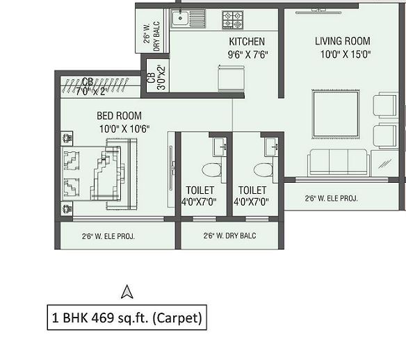 Saptashree Heights Floor Plans - Dhokali, Thane