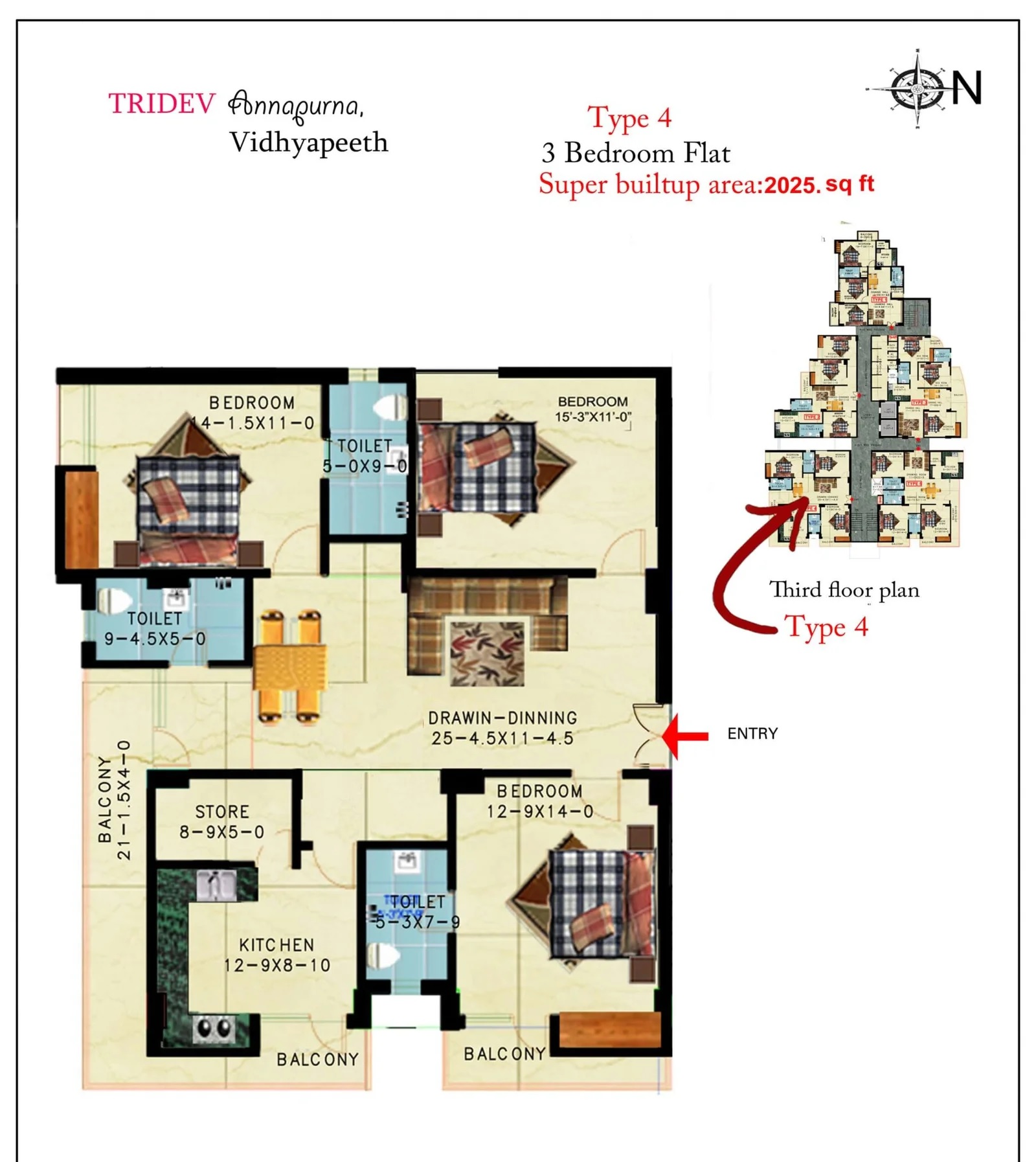 Tridev Annapurna Floor Plans - Shivpurwa, Varanasi