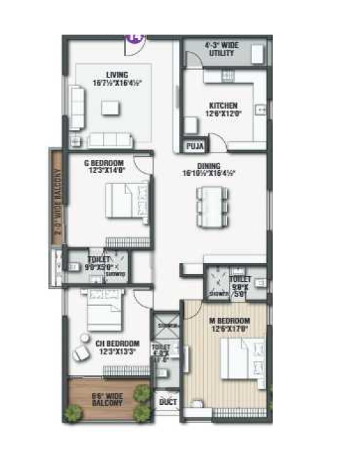 KVR Luxe Floor Plans - Yendada, Vizag